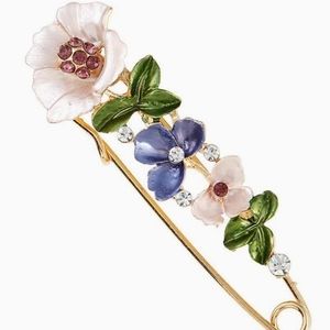 annas Reflection Luxury | Jewelry | Nwt Bronze Enamel Crystals Pin 85 X ...